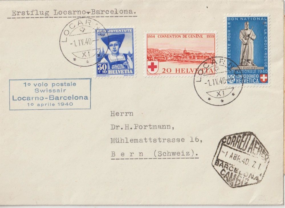Flug 1940 Locarno-Barcelona | Kaufen auf Ricardo
