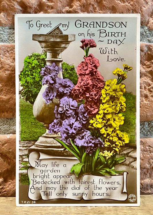 Antike Foto AK Blumen - aus England (Gebraucht) in Root für CHF 1 – mit Lieferung auf Ricardo kaufen