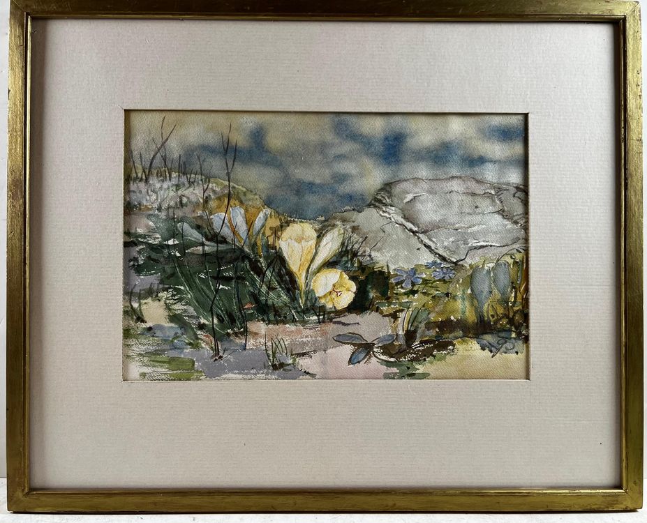 Natur Motiv Aquarell Unleserlich signiert. | Kaufen auf Ricardo