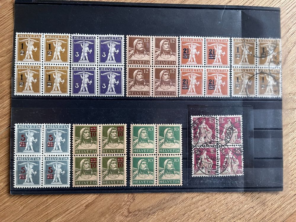 Kleines Set 4er-Blocks Tell, Tellknabe & Sitzende Helvetia | Kaufen auf Ricardo