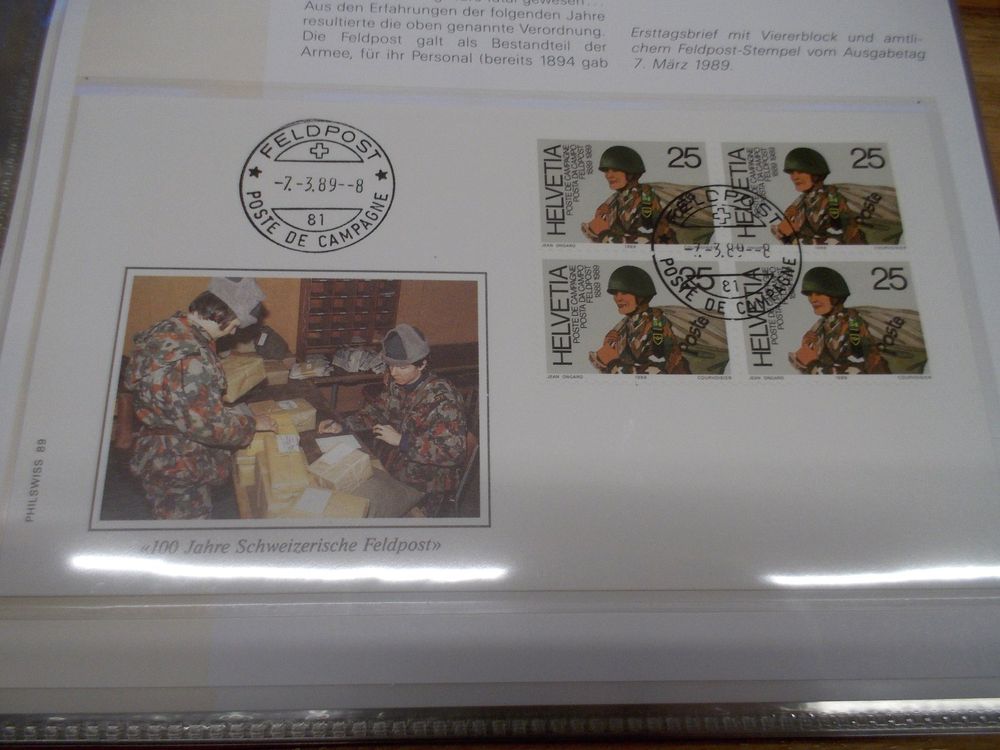 FDC 1989, Feldpostmarke 4erblock, Feldpoststempel | Kaufen auf Ricardo