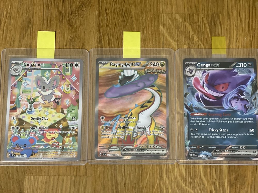 Pokemon Karten Set: Cinccino, Raging Bolt & Gengar Ex! (Neu (gemäss ...