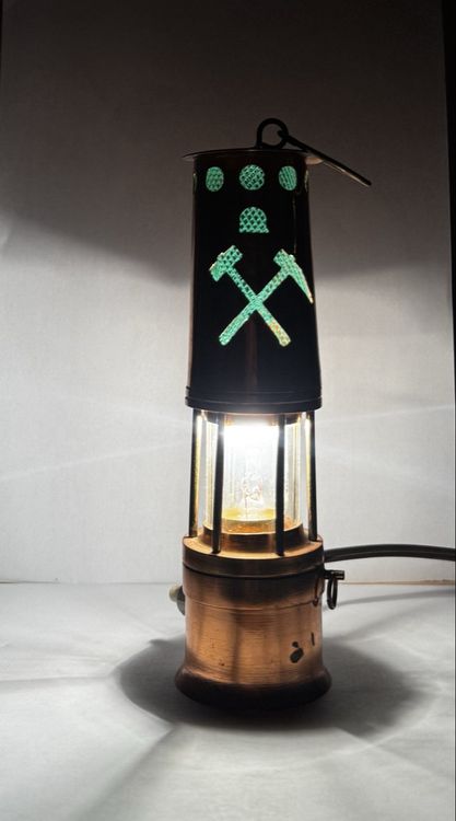 Lampe décorative style lampe de mineur en métal cuivré (Gebraucht) in ...