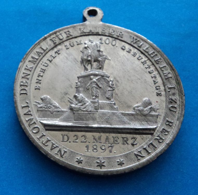 Gedenkmedaille National Denkmal für Kaiser Wilhelm I, SS (Gebraucht) in ...