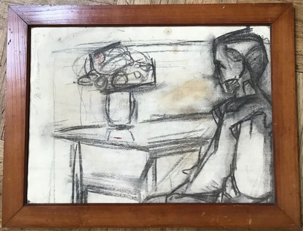 Sehr Interessante Kohlezeichnung Unleserlich Signiert | Kaufen auf Ricardo