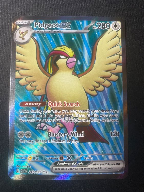 Pidgeot ex 217 - Tauboss ex - Obsidian Flames - EN | Kaufen auf Ricardo