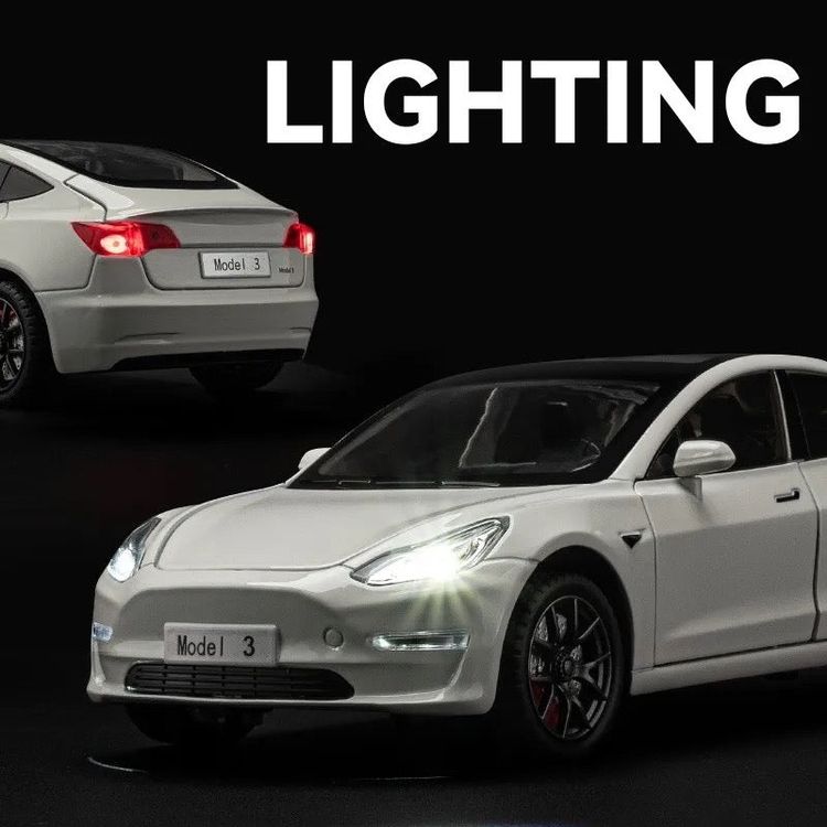 Tesla Model3 Modellauto 1/24 weiss(weitere Farben verfügbar) (Neu und ...