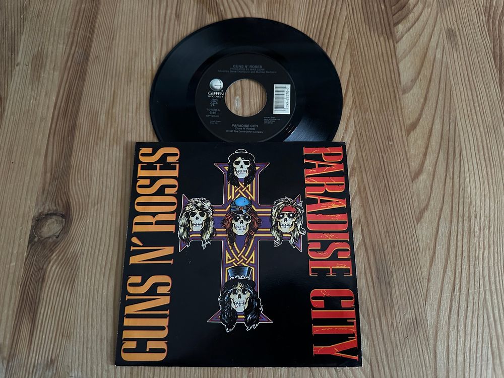 GUNS N' ROSES rare original Single USA Paradise city Kult (Gebraucht ...