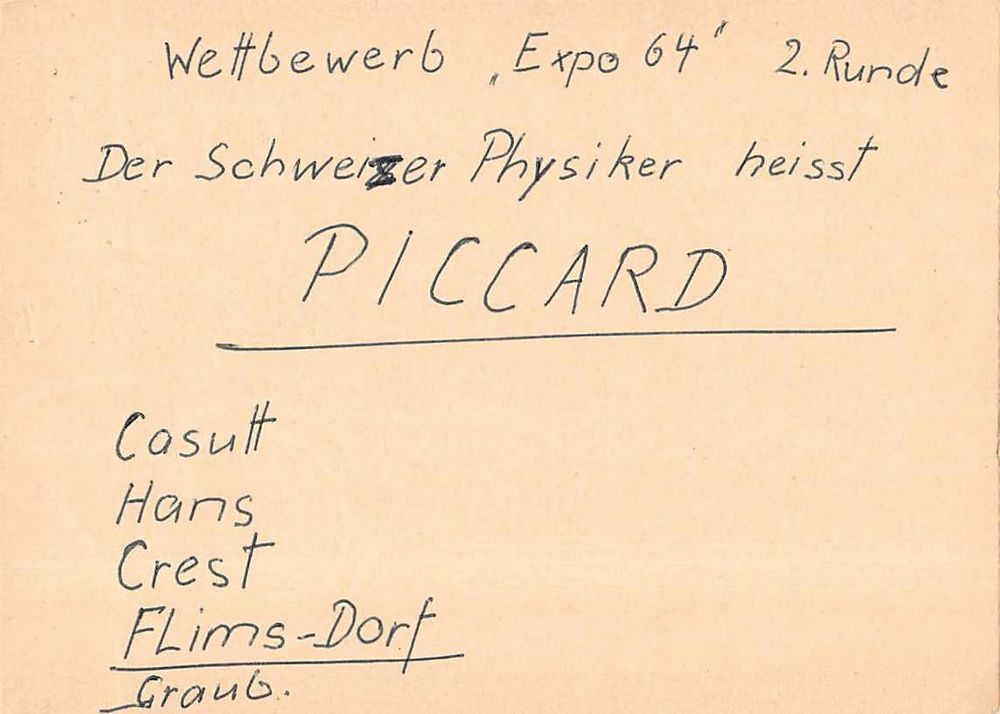 Ältere Postkarte mit Werbestempel FLIMS DORF, ab 1.-- (Gebraucht) in Lufingen für CHF 1 – mit ...