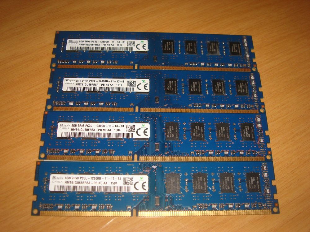 4 stück 8gb ddr3 PC3L 12800 (1600) RAM für Computer. (Gebraucht) in St ...