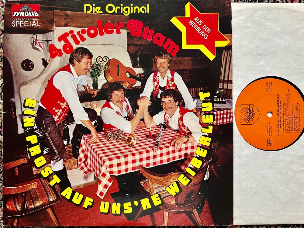 Original 4 Tiroler Buam – Ein Prost Auf Uns're Weiberleut LP (Gebraucht ...