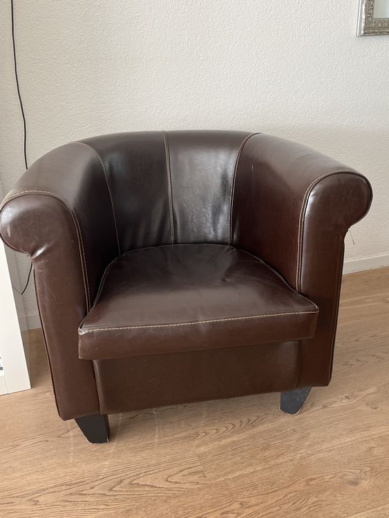 Gemütlicher Leder-Sessel Braun | Kaufen auf Ricardo