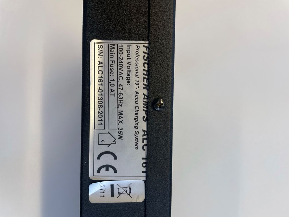 Fischer Amps ALC 161 Akkuladegerät für 19" Rack MK I (Gebraucht) in für ...