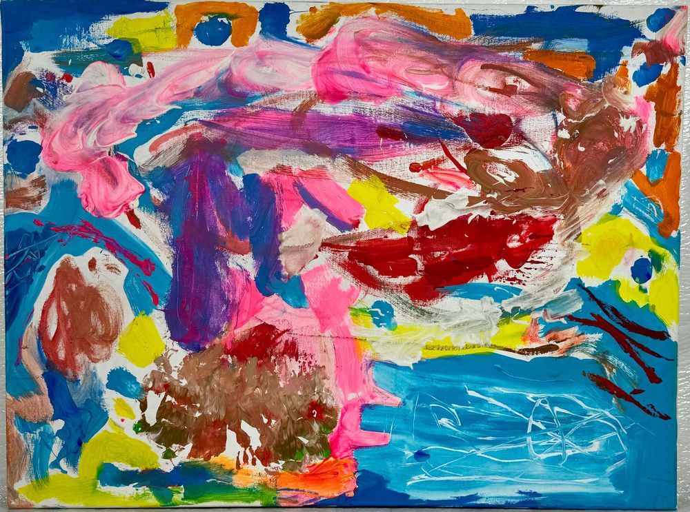 Grosses Abstrakte Gemälde Öl auf Leinwand (Gebraucht) in Root für CHF 10 – mit Lieferung auf ...