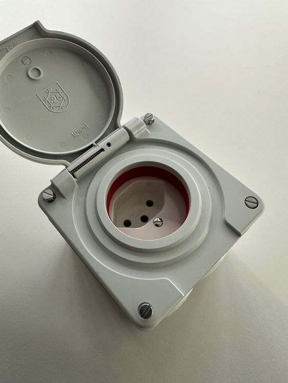 FELLER NAP-Steckdose NEVO 1×T13, IP55, 87003.NAP.W.62.48 NEU (Neu und ...