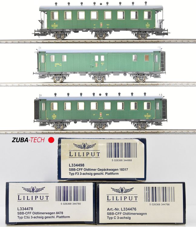 Liliput 3x Personenwagen der SBB H0 GS mit OVP | Kaufen auf Ricardo