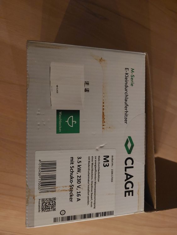 Durchlauferhitzer Clage M3-E EEK A 3.5 kW | Kaufen auf Ricardo