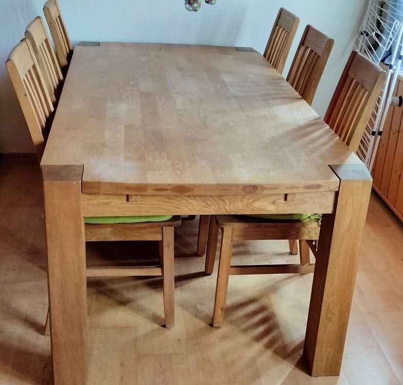 Massiver Holztisch mit 6 Stühlen (Gebraucht) in Herisau für CHF 400 – nur Abholung auf Ricardo ...