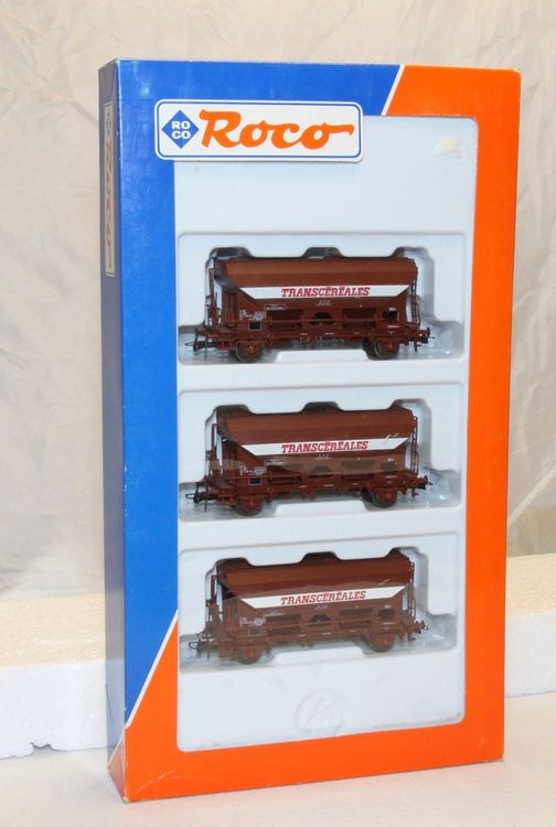 Set 3 wagons céréales SNCF Transcéréales Roco 44072 (Neu und ...