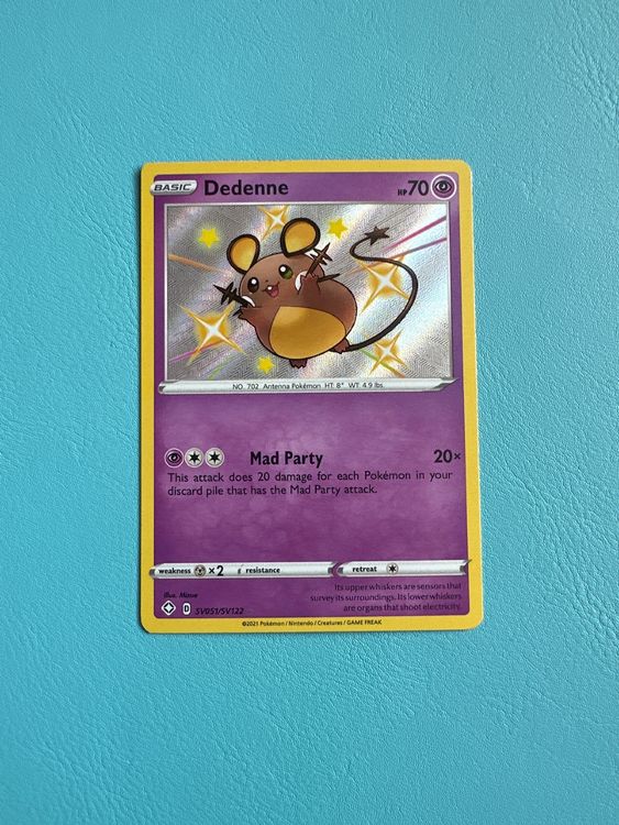 Pokemon Dedenne Shiny Rare Top Mega süsse Karte Top Zustand (Gebraucht ...