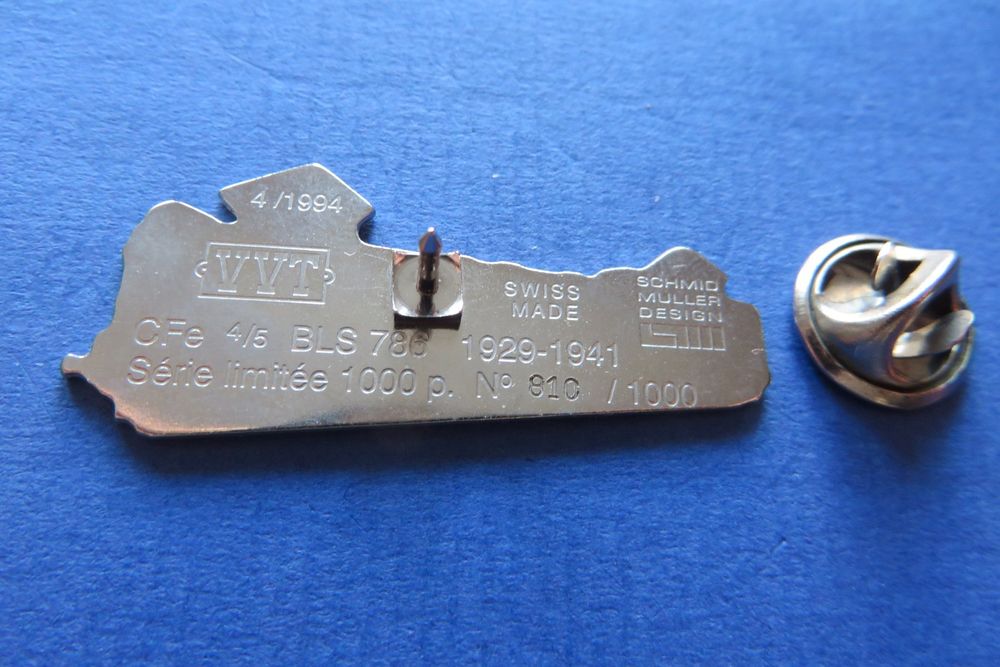 PIN'S, BAHN ZUG TRAIN LOKOMOTIVE BLS 786,SCHMID MÜLLER 1994 (Gebraucht ...