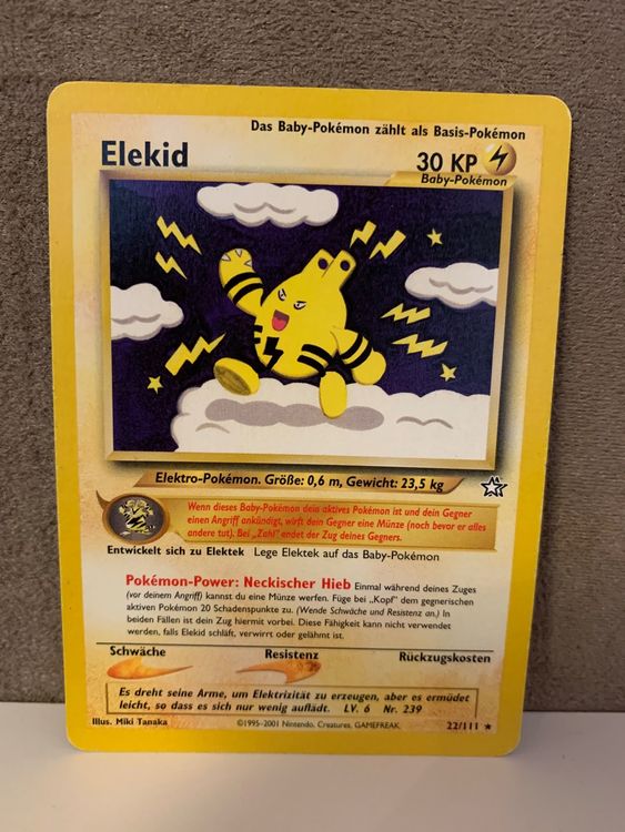 Pokemon Elekid Rare Neo Genesis DE 22/111 | Kaufen auf Ricardo