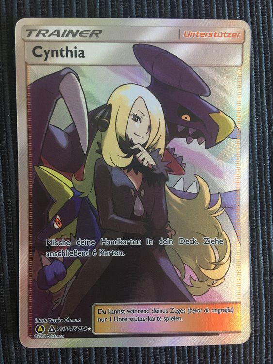 Pokemon Cynthia Shiny Fullart Hidden Fates Mint Deutsch (Neu (gemäss ...