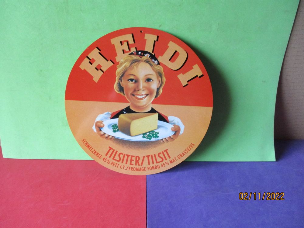 HEIDI TILSITER – TILSIT Blechschild (Gebraucht) in Ottikon Gossau ZH ...