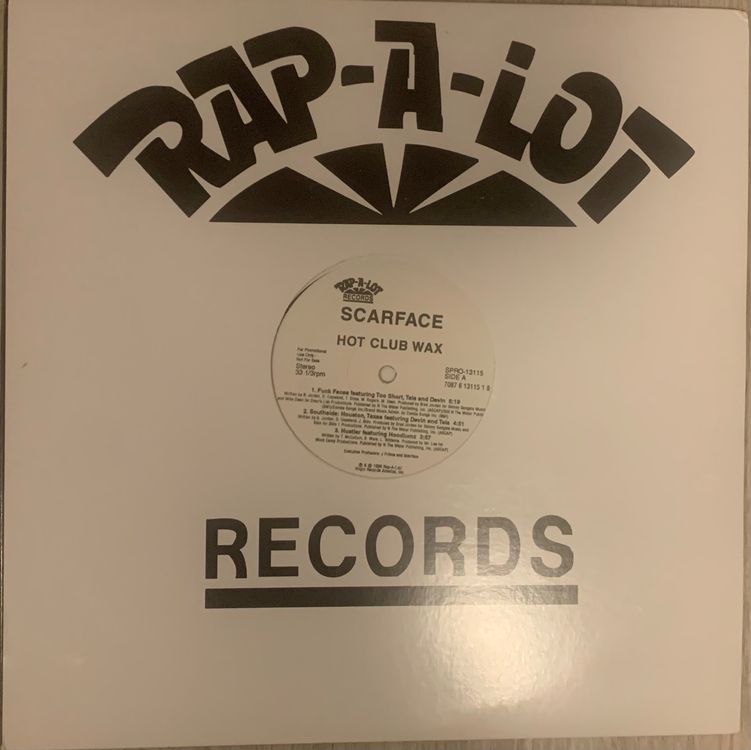 SCARFACE - Hot Club Wax Maxi Lp 1998 (Gebraucht) in Mühlethal für CHF 4 ...