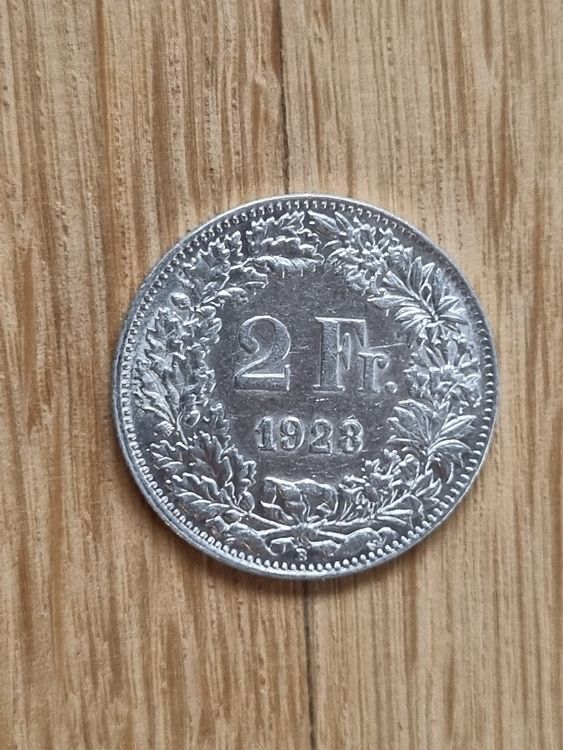 2 Franken 1928 - Aufl. 0.75 Mio. - selten (Gebraucht) in Mels für CHF 10 – mit Lieferung auf ...