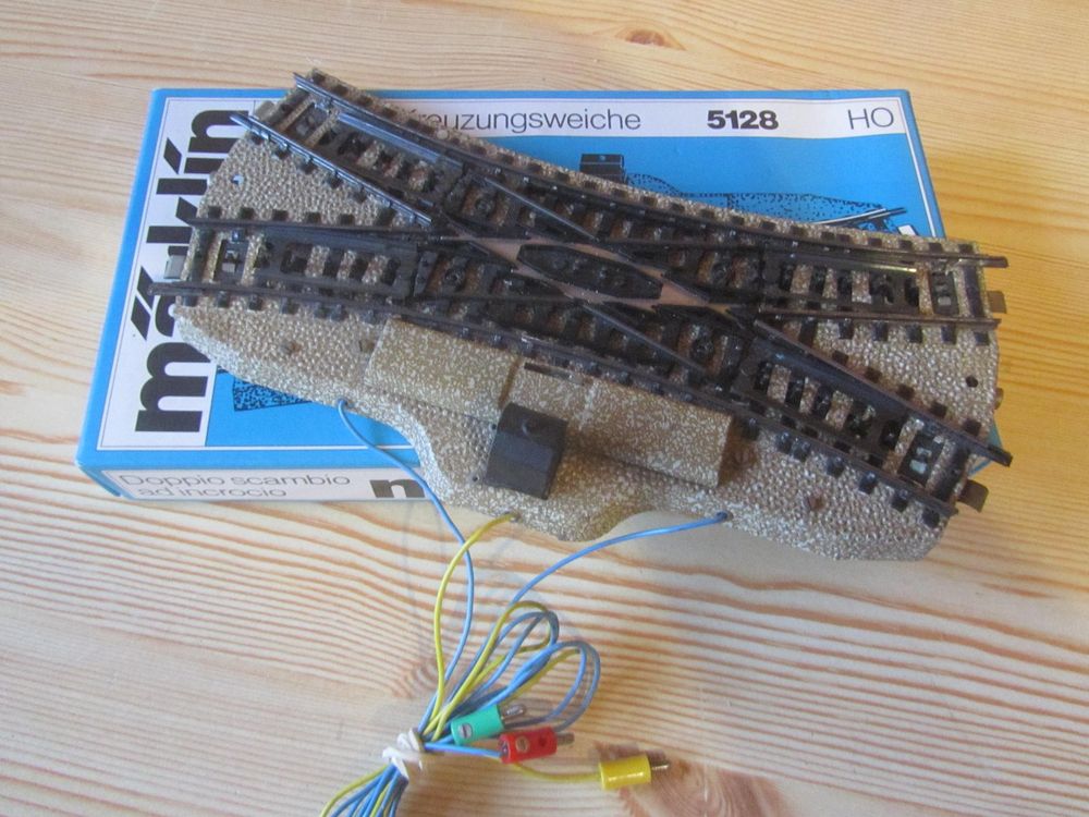 Märklin HO 5128 aiguillage double / Kreuzungsweiche M-Gleis (D'occasion ...
