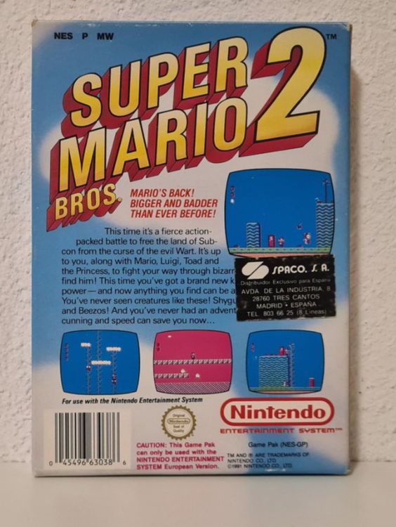 SUPER MARIO BROS. 2 - GPS Version - CIB / Pal B Nintendo NES (Gebraucht ...