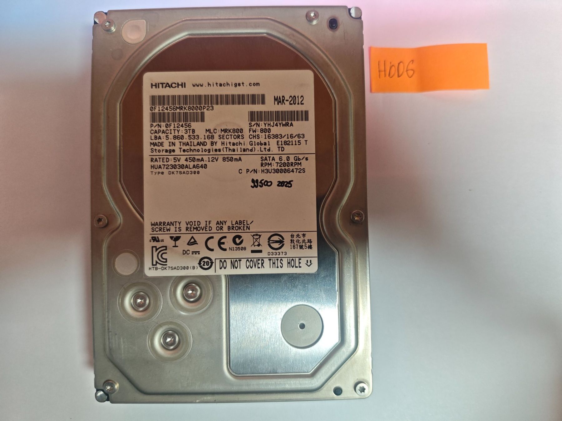 Hitachi HDD 3TB, SATA, 7200rpm - Sehr guter Zustand! (Gebraucht) in ...
