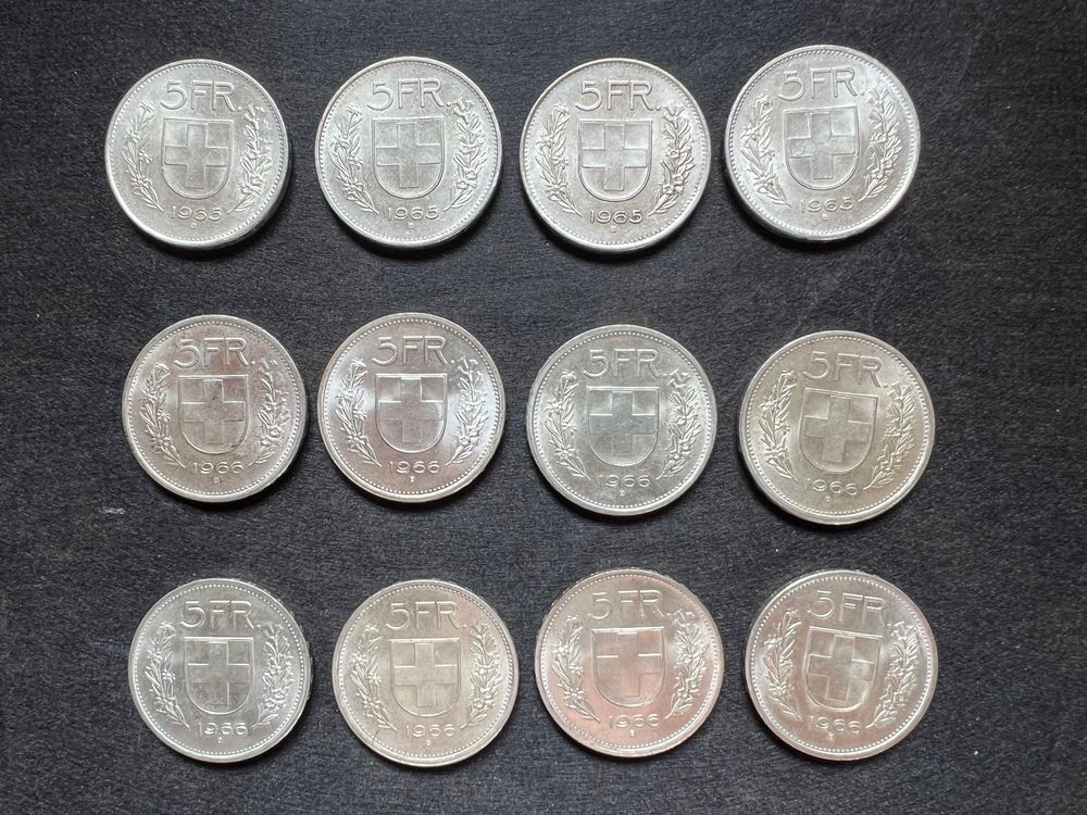 5 Franken Silber 1965 bis 1966 (Gebraucht) in Münsingen für CHF 109 – mit Lieferung auf Ricardo ...