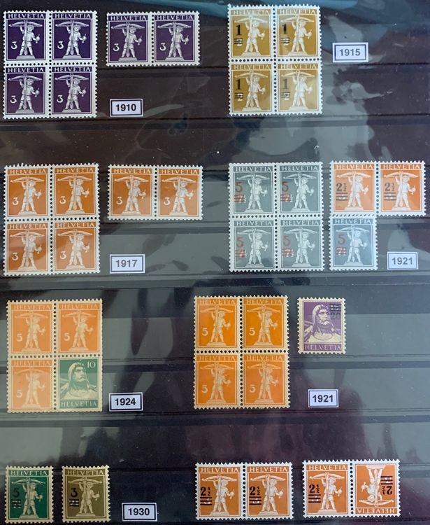 timbres suisses 1910 1915 1917 1921 1924 1930 | Kaufen auf Ricardo