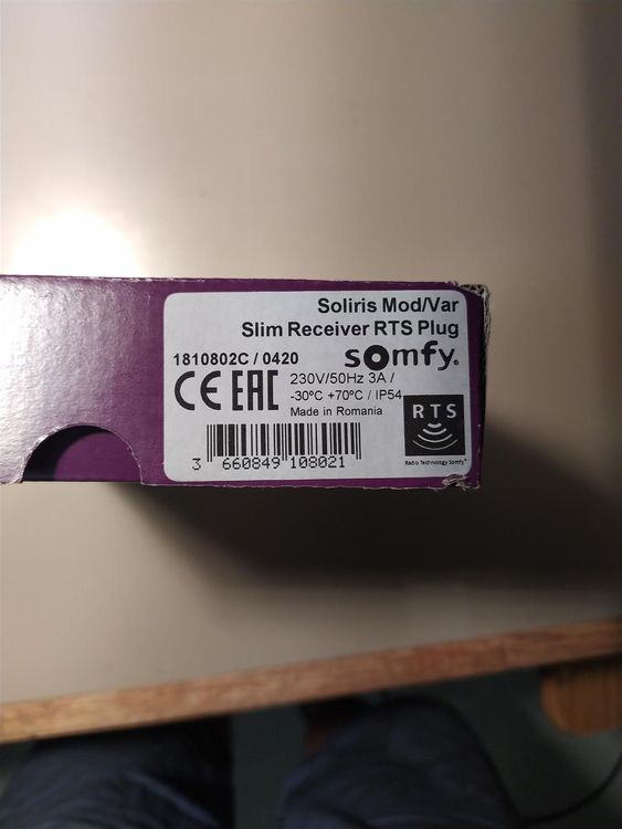 Somfy Slim Receiver RTS Plug (Gebraucht) in Arni AG für CHF 70 – mit ...
