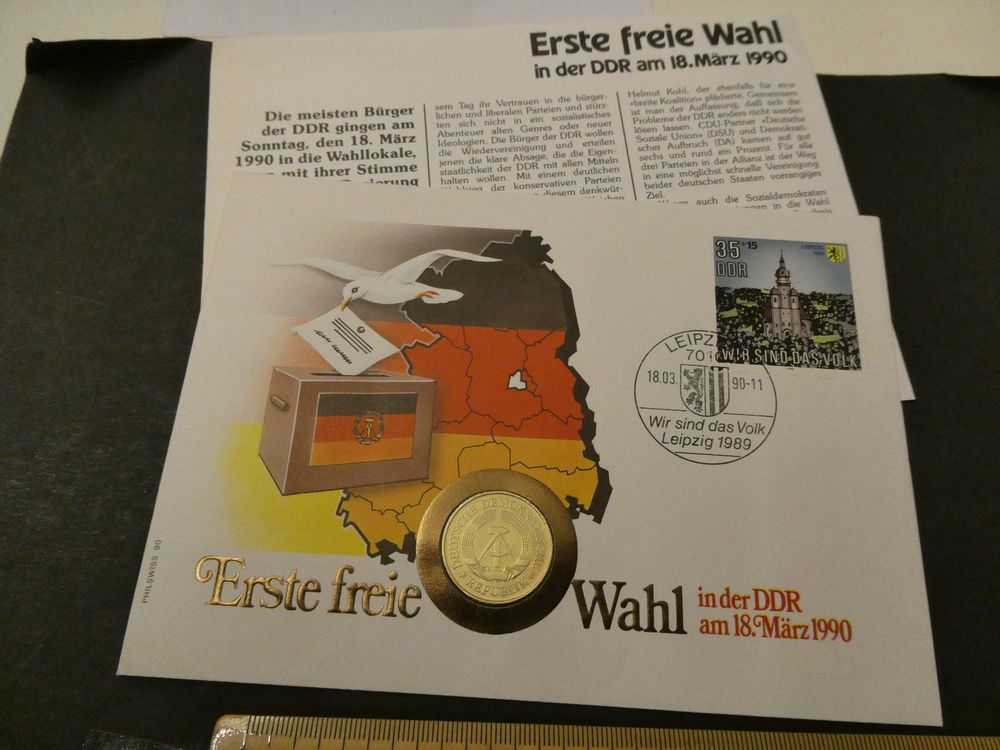 DDR 1982, 1 Mark - unzirkuliert - Münzbrief | Kaufen auf Ricardo