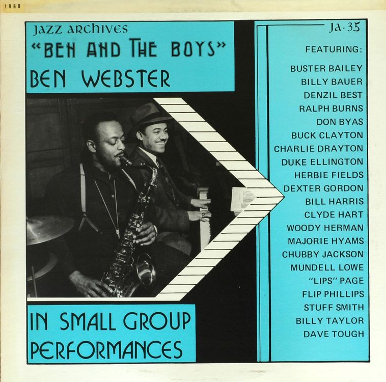 Jazz LP: Ben Webster "Ben and the boys" (Jazz Archives) (Gebraucht) in ...