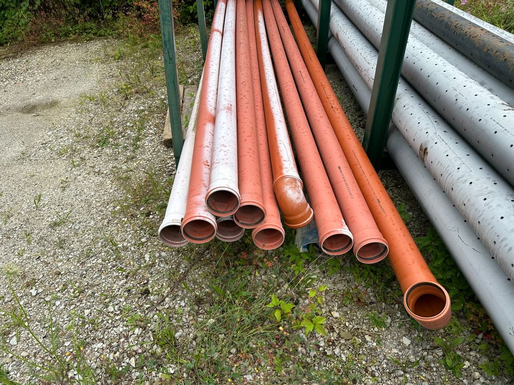 PVC Rohr, Kanalrohre, Ablaufrohre, PVC DN 125, 50 lm (Neu (gemäss ...