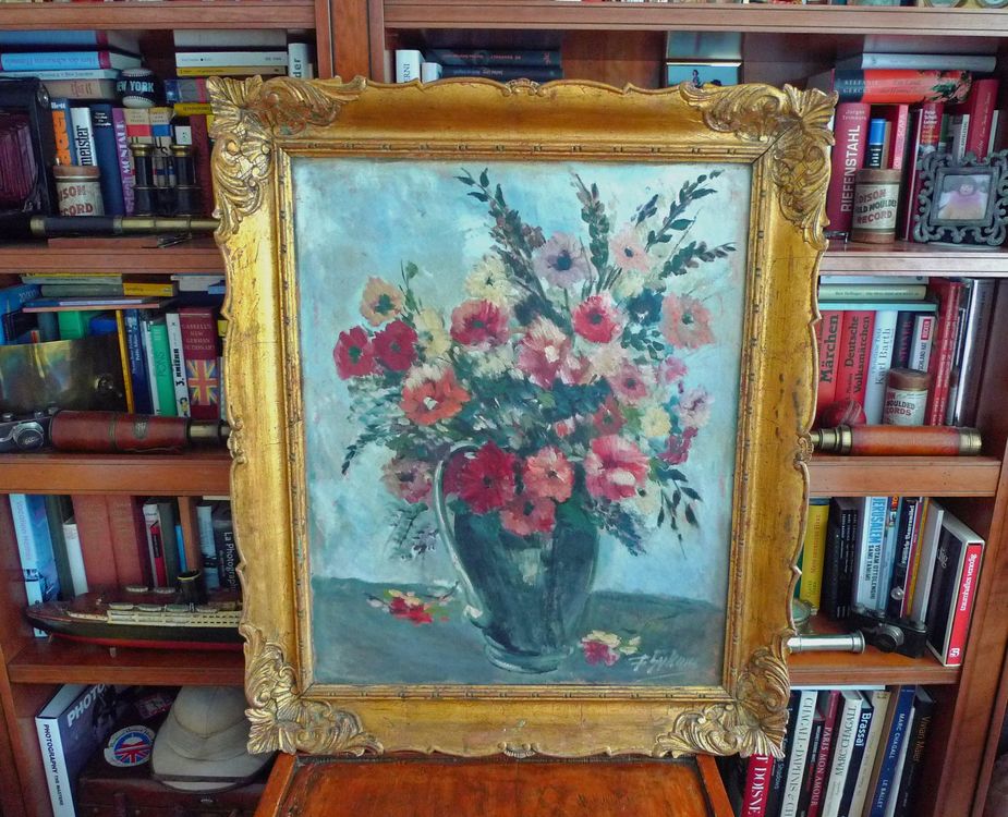 Antikes Ölgemälde, Blumenstillleben, signiert (Gebraucht) in Reinach BL für CHF 138 – mit ...