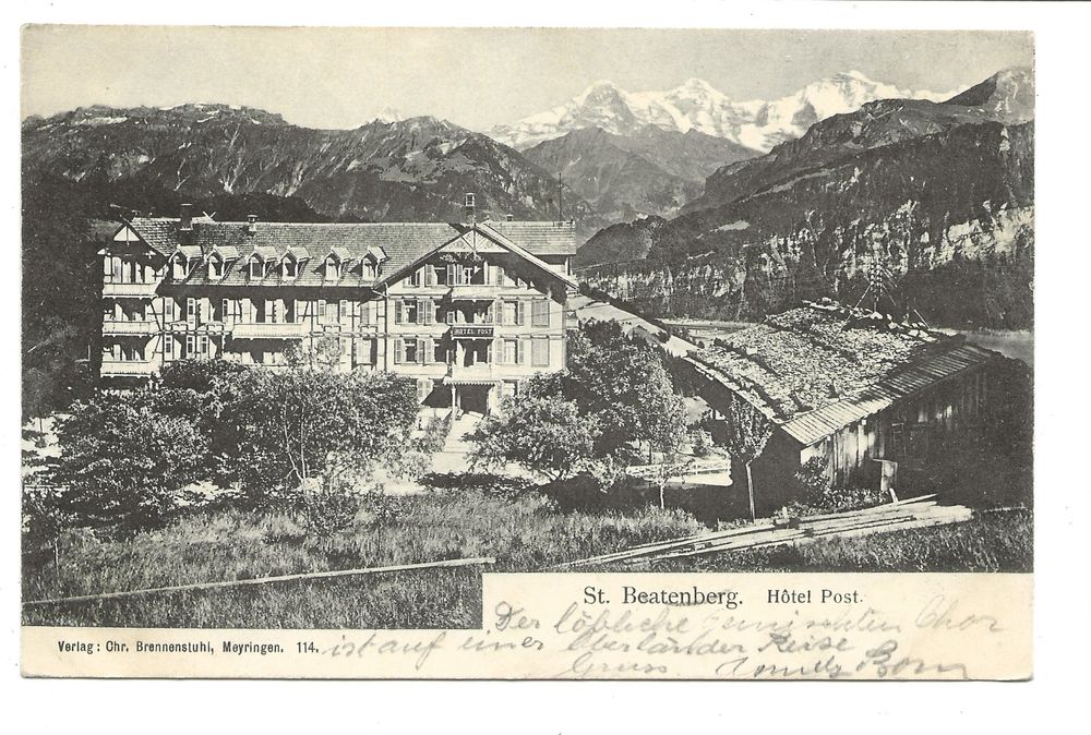 St. Beatenberg BE Hôtel Post - Eiger - Mönch - Jungfrau 1907 (Gebraucht) in Engelburg für CHF 7. ...