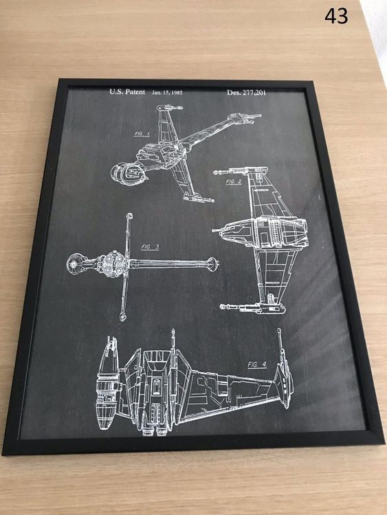 Star Wars B-Wing Poster gerahmt (Neu (gemäss Beschreibung)) in Baar für ...