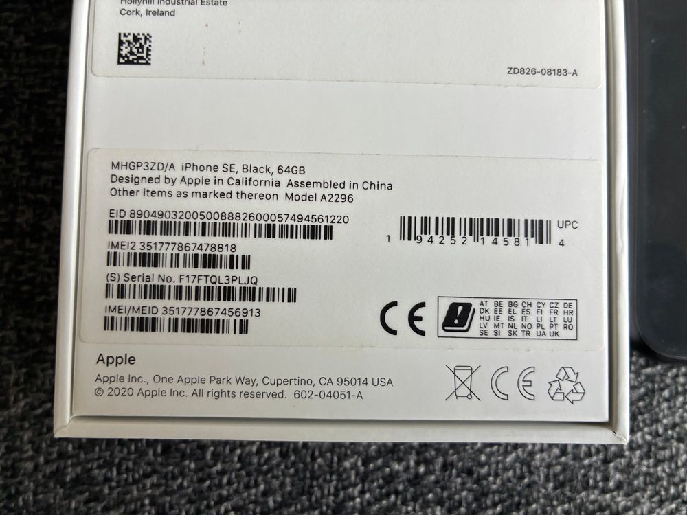 Apple iPhone SE 2nd Gen, Black, 64GB, A2296 (Gebraucht) in Basel für ...