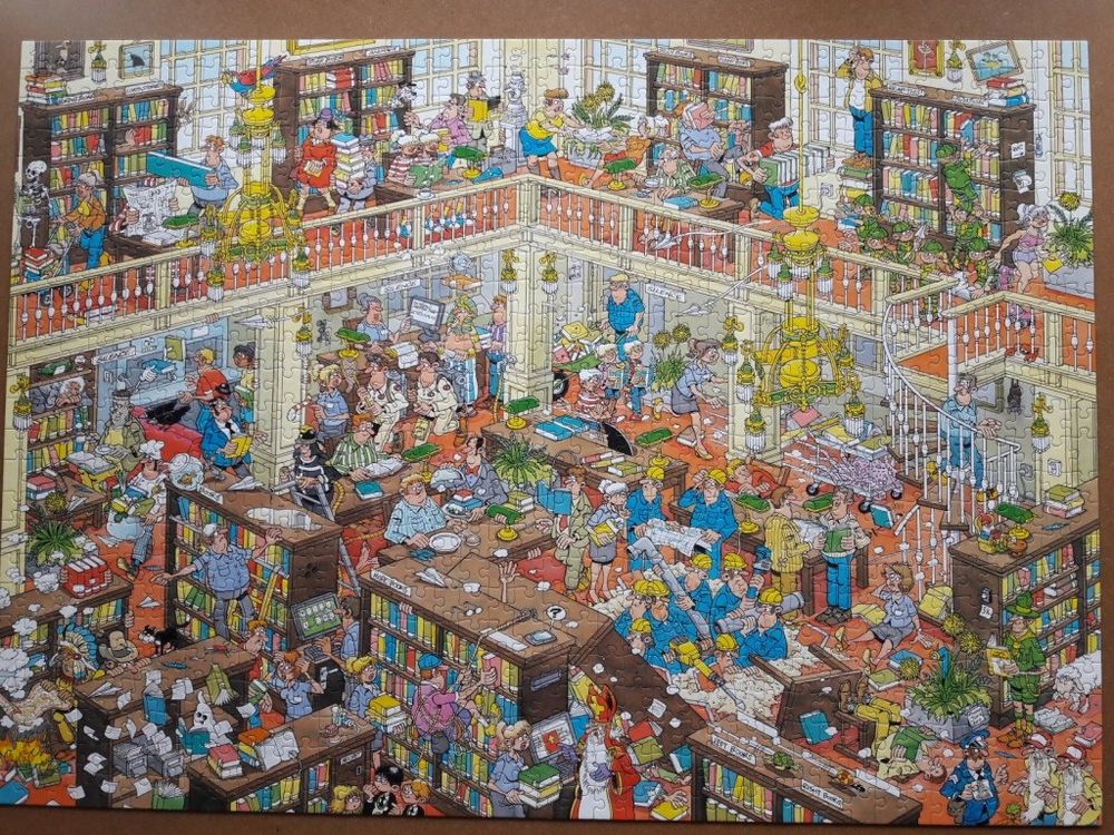 Jan van Haasteren "Die Bibliothek", 1000 Teile | Kaufen auf Ricardo