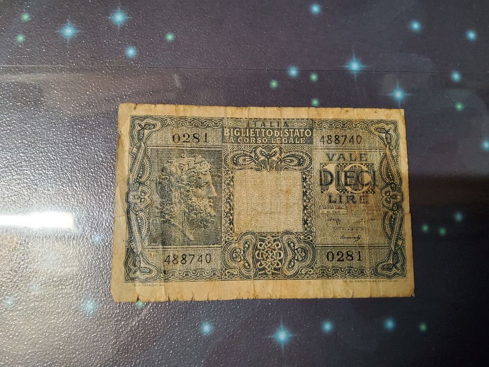 Banknote Italien 1944 (Gebraucht) in Herisau für CHF 1.2 – mit ...