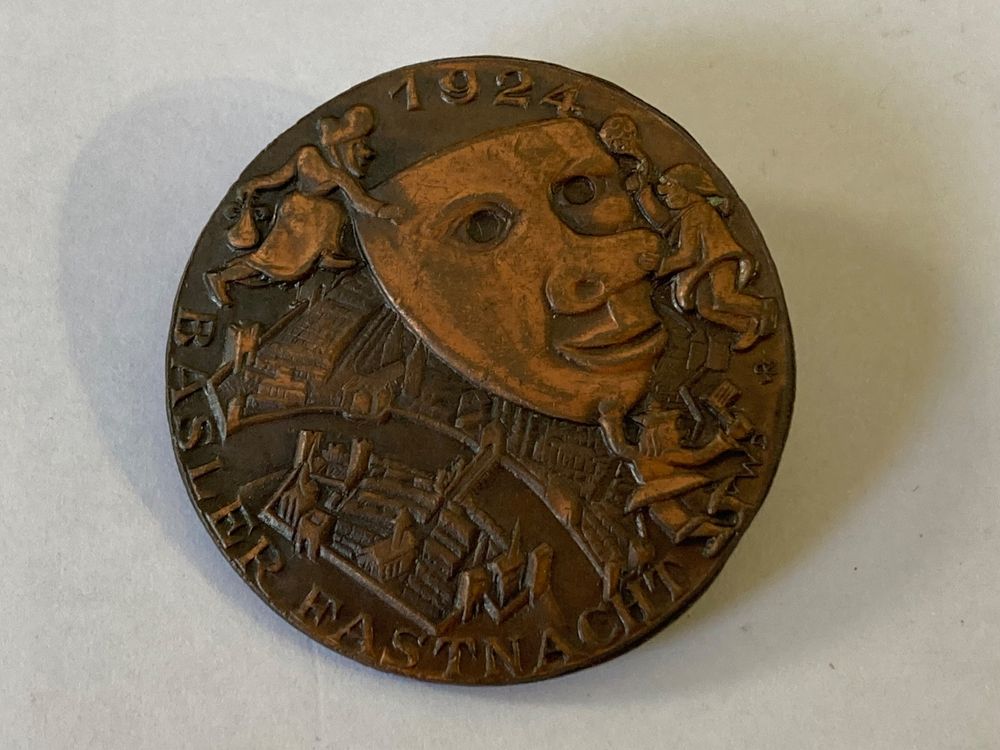 Basler Kupfer-Fasnachtsplakette 1924 (Gebraucht) in Riehen für CHF 10 – mit Lieferung auf ...