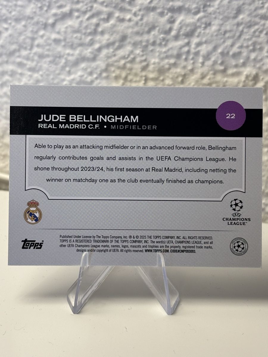 2024-25 Topps UEFA Jude Bellingham Variation Real Madrid (Neu (gemäss ...