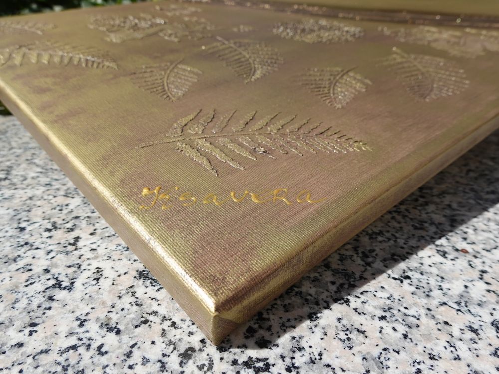 Abstrakte goldene Gemälde A988 ⚡️ Diptychon - 100x100cm | Kaufen auf Ricardo