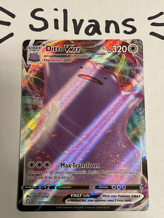 Ditto Vmax 051/072 Shining Fates Glänzendes Schicksal EN | Kaufen auf ...