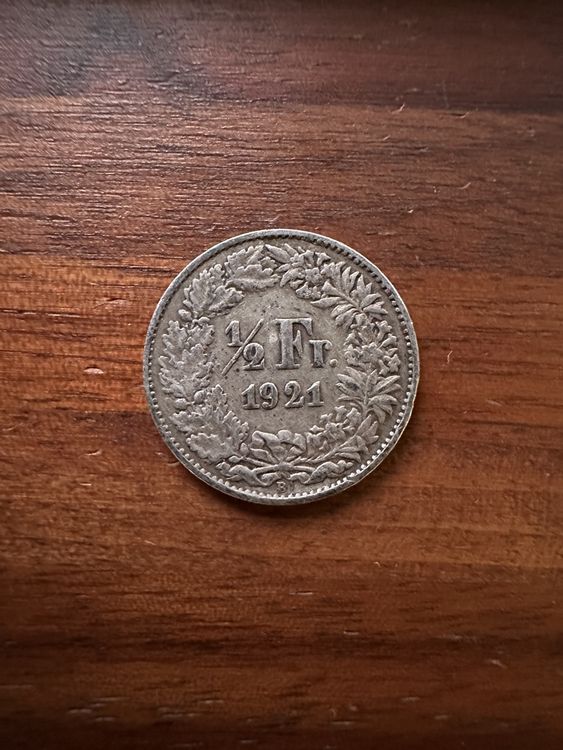 Schweizer 50Rappen 1921 (Gebraucht) in Winterthur für CHF 49 – mit Lieferung auf Ricardo kaufen